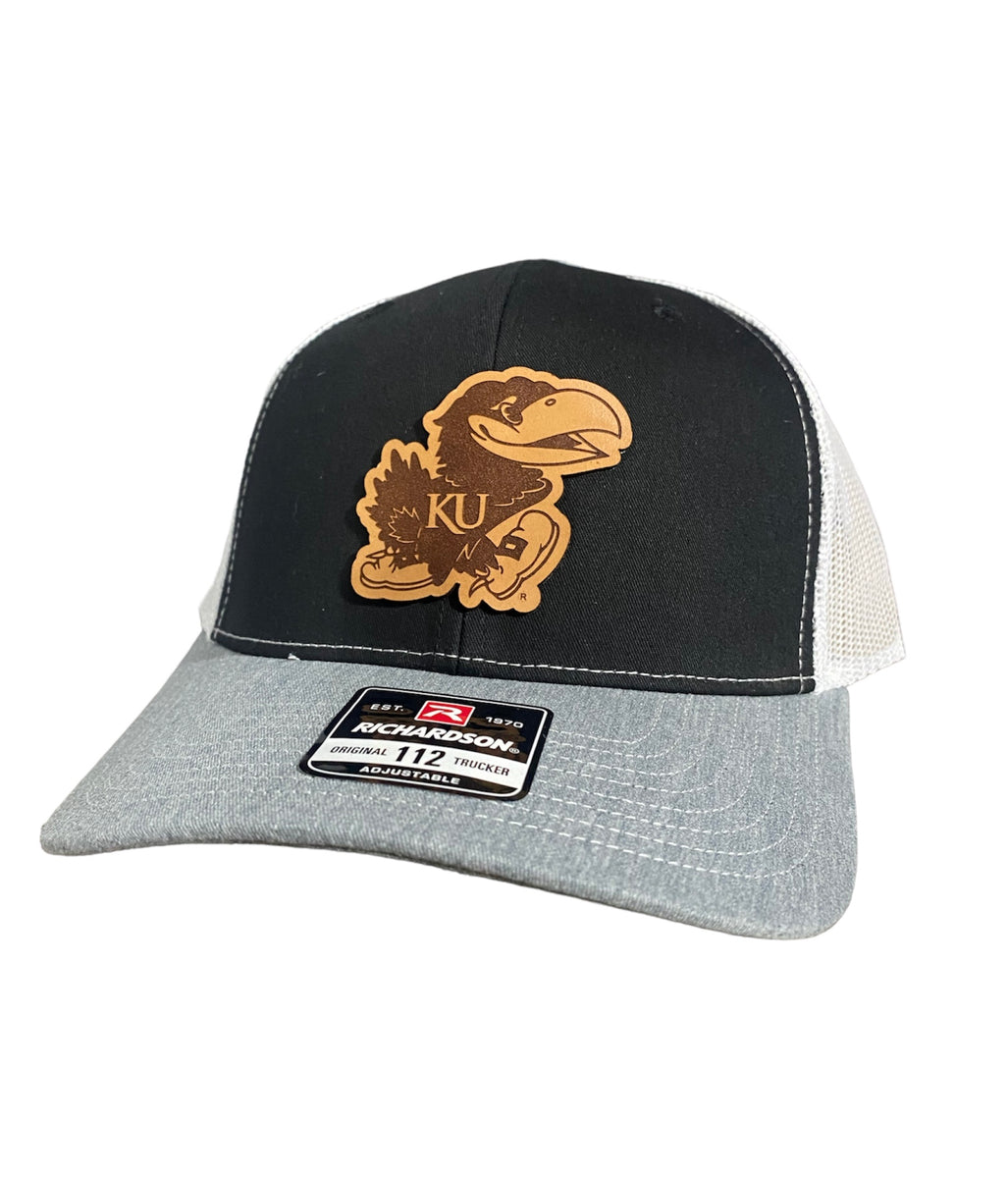 University of Kansas Offset Jayhawk Leather Patch Hat – Wreaths Unleashed